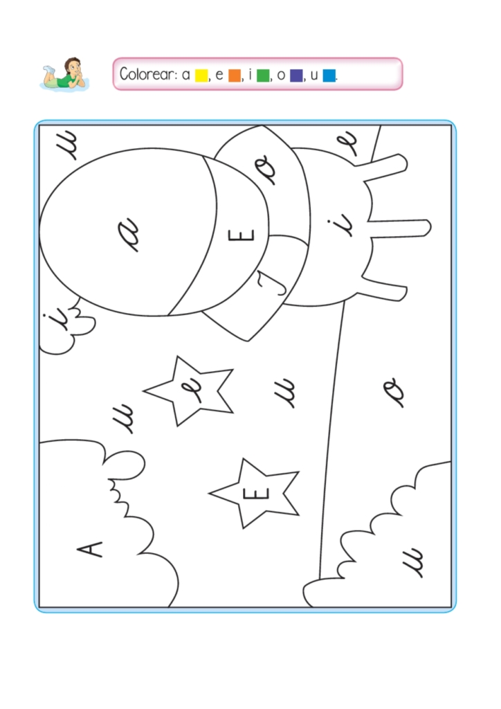 Las cinco vocales - Hojas de Aplicación | Maestra de Inicial