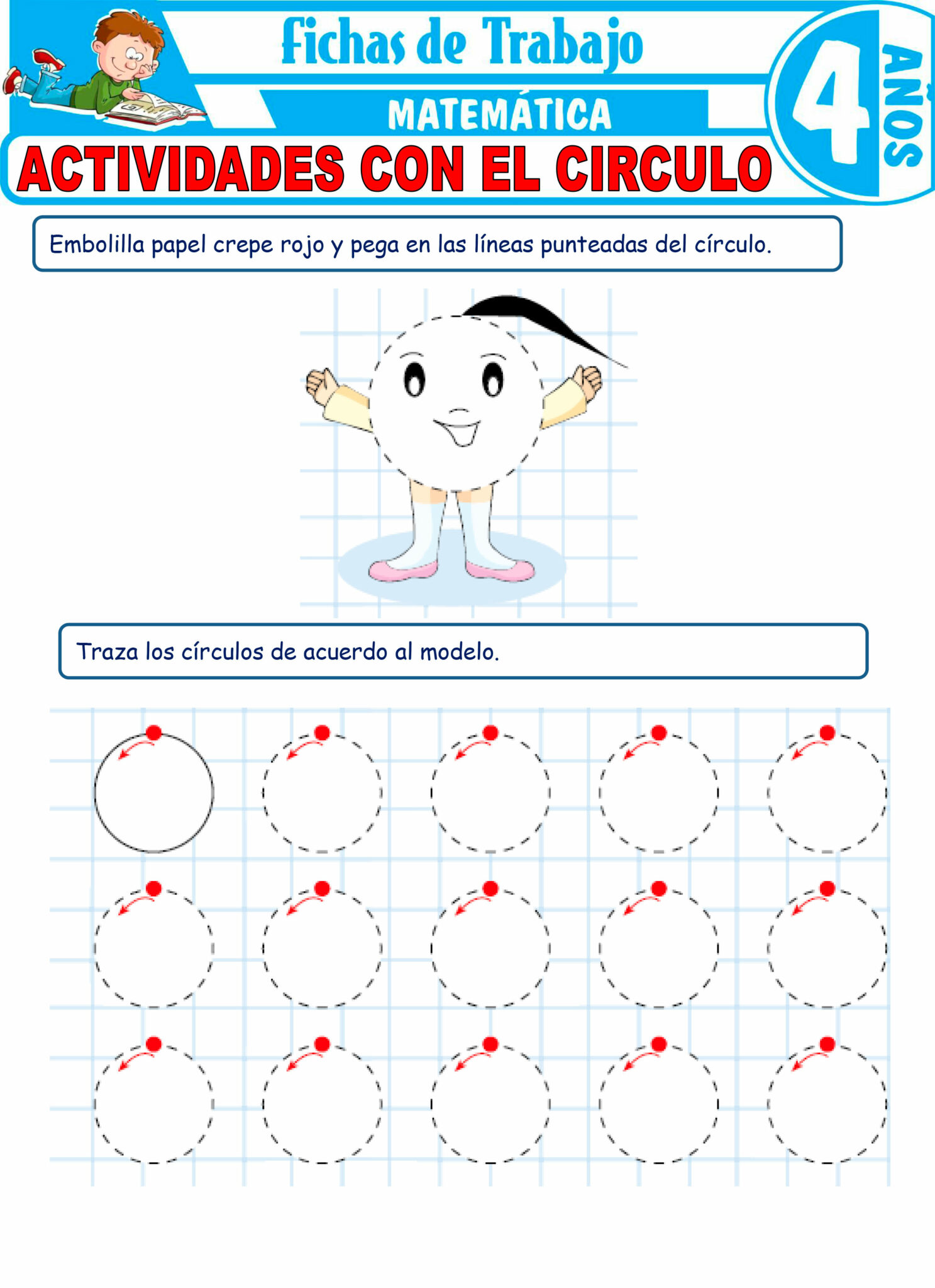 Hojas de aplicación - Actividades con el circulo | Maestra de Inicial